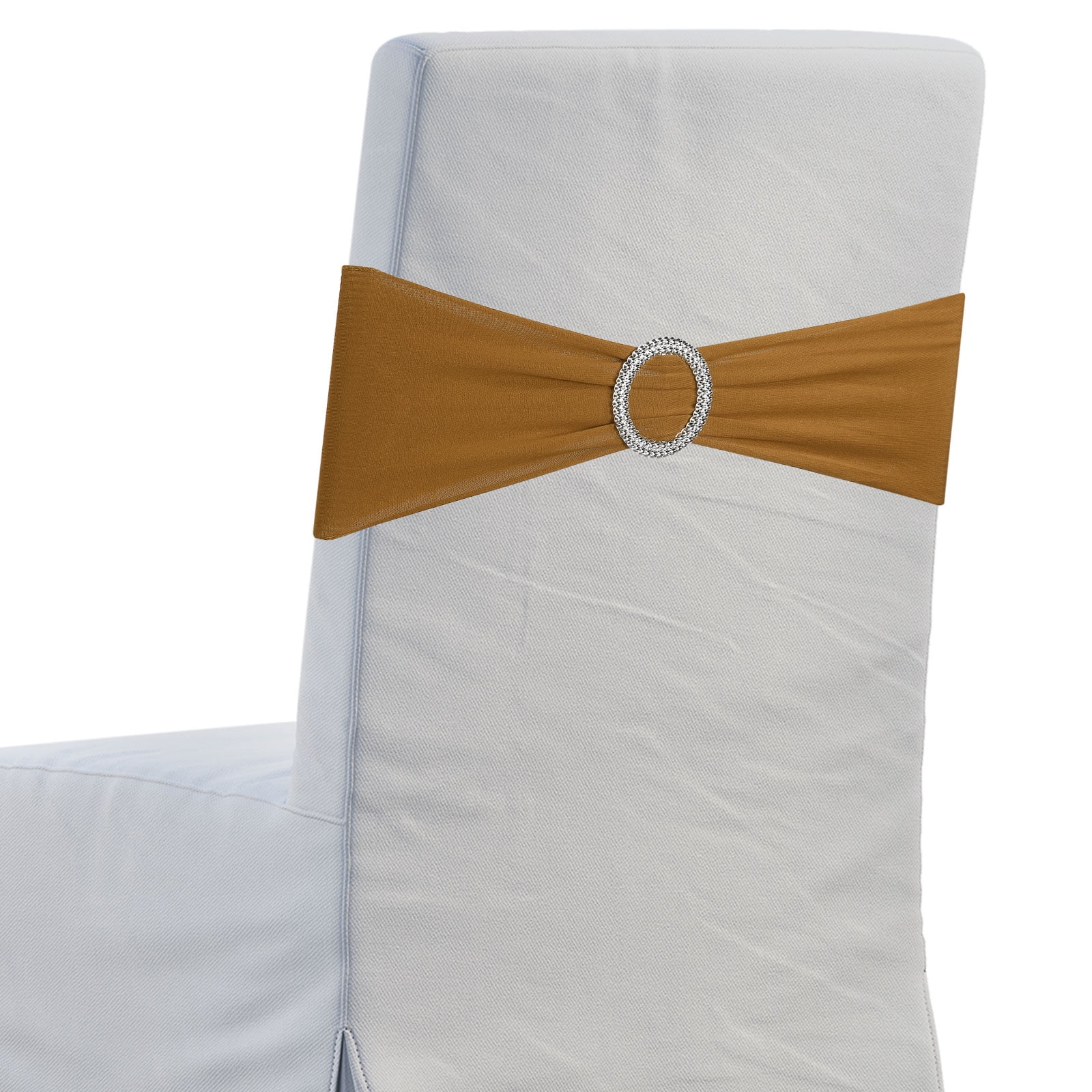 10Pcs Chair Sashes Chair Bow, 350x130mm Polyester Stretch Band with ...