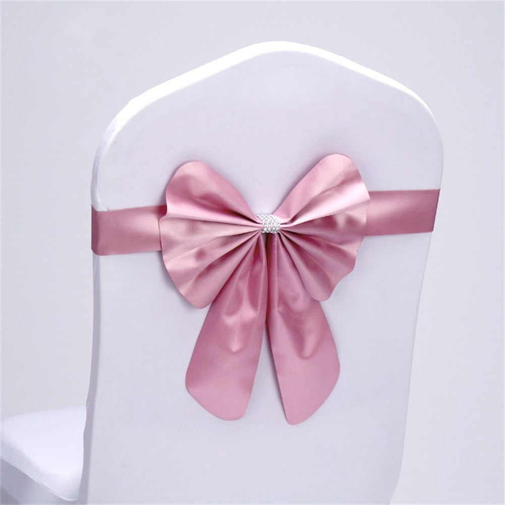 10Pcs Chair Sashes Chair Cover Bands Elastic Bows for Wedding Party ...