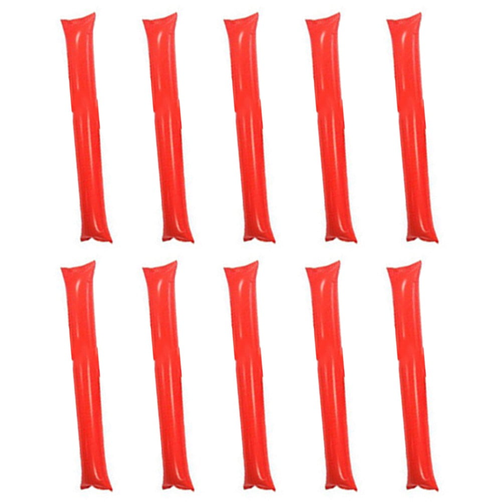 10Pcs Cheering Inflatable Wand Game Fans Cheering Props Red Fangkenuo ...