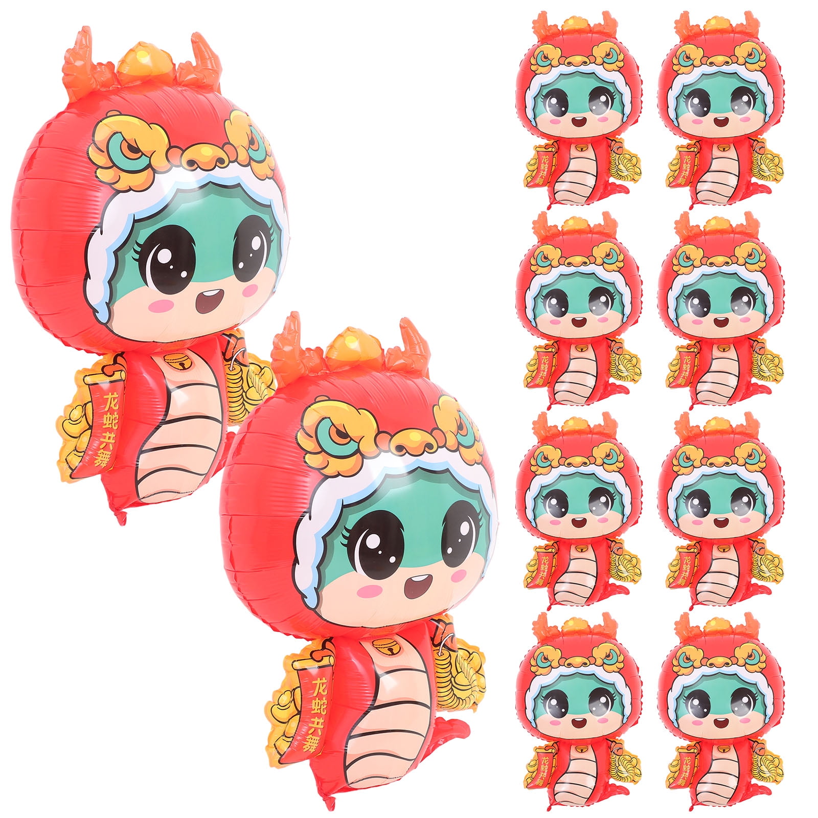 10Pcs Chinese New Year Balloons Chinese New Year Decorations 2025 Lunar ...
