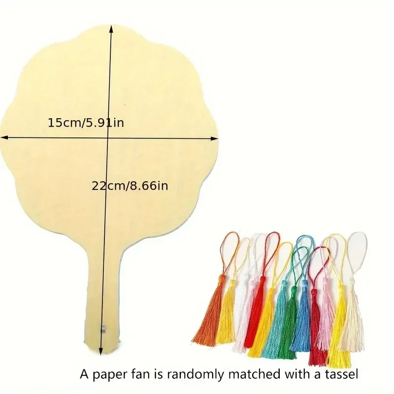 10Pcs Chinese Round Fans DIY Set – Wooden Uchiwa Fans for Creative ...