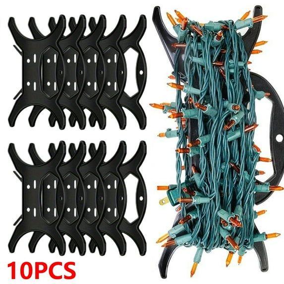 10Pcs Christmas Light & Cord Storage Spools - Xmas Garland Wire/Cable ...