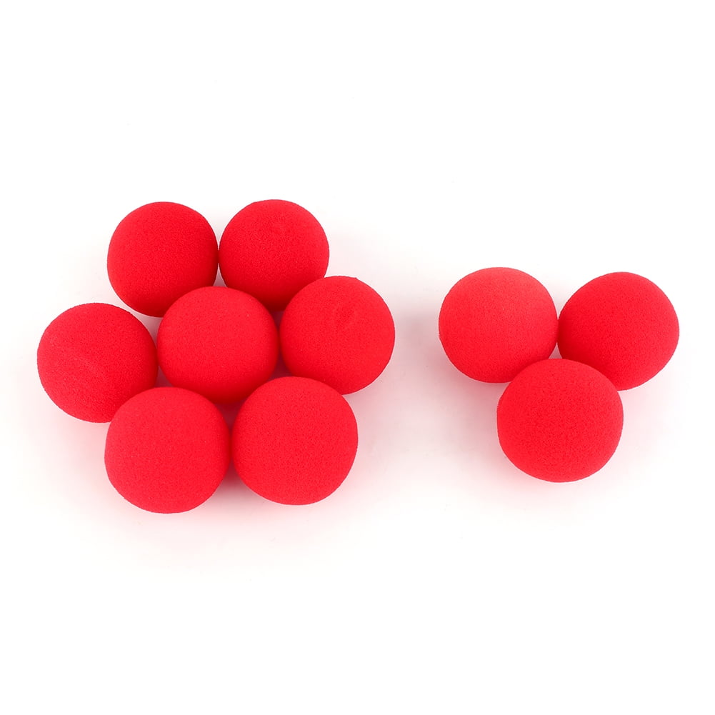 10Pcs Classic Comedy Magic Ball Set Magic Soft Red Sponge Ball Trick ...