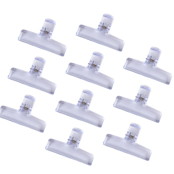 10Pcs Clear Acrylic Clip File Paper Clamps for Craft Bag Photo Drawing ...