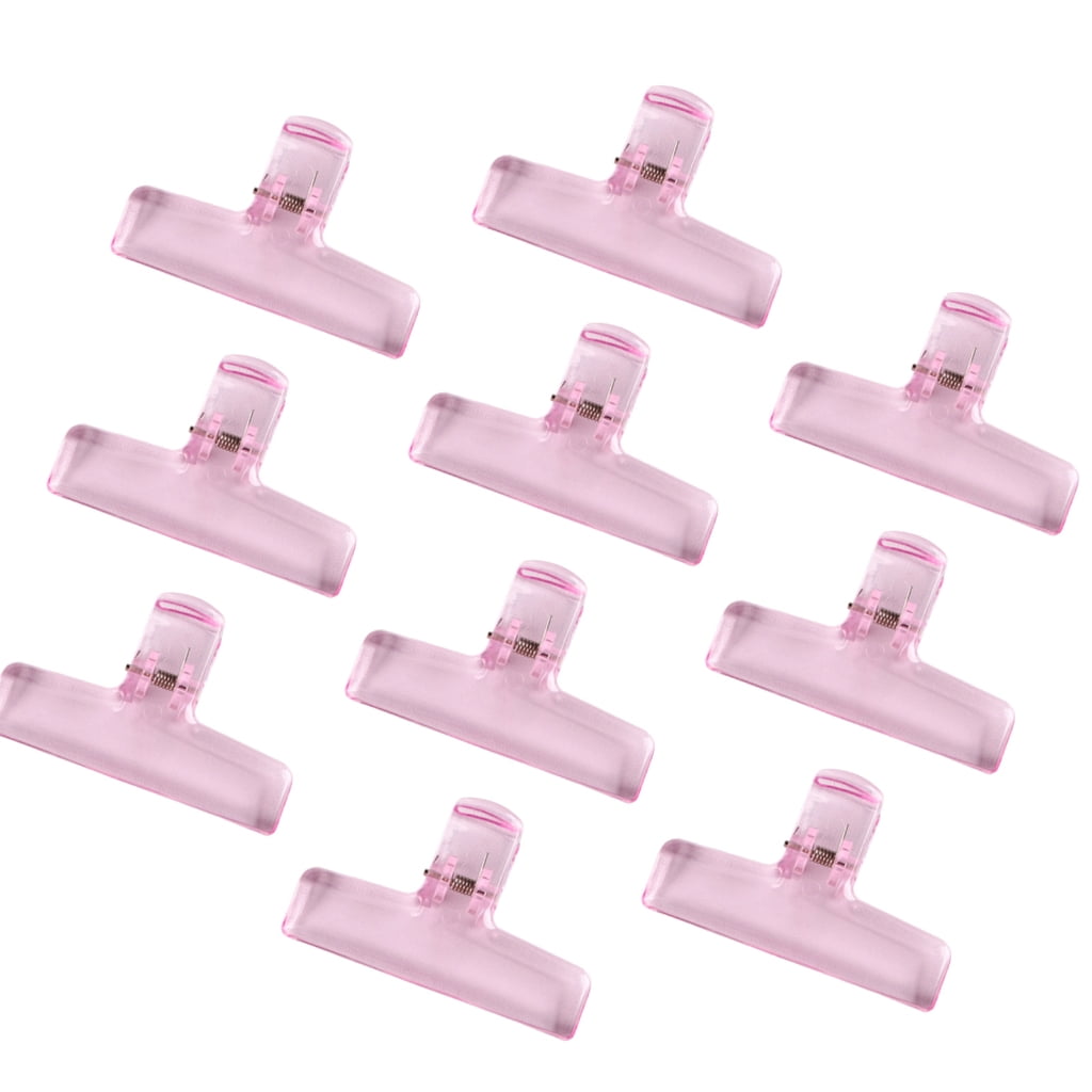10Pcs Clear Acrylic Paper Clip Paper Clamp for Food Bag Photo Drawing ...