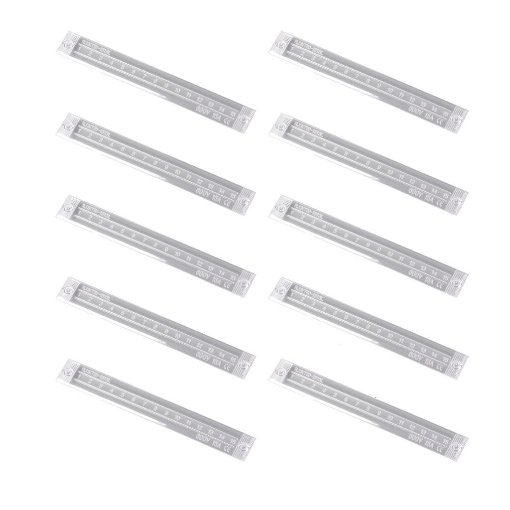 10Pcs Clear Dustproof Cover Housing Wire Barrier Block Terminal Strips ...
