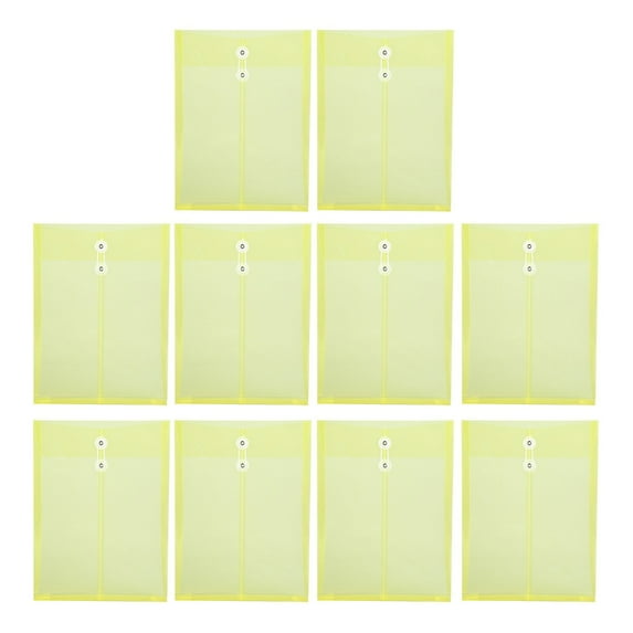 10Pcs Clear Legal Size Envelopes with String Closure Large Capacity ...