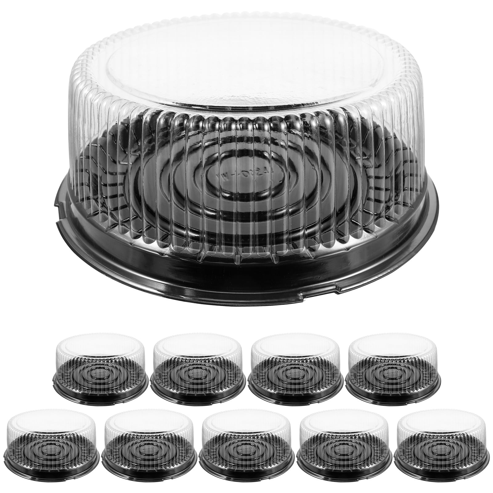 10Pcs Clear Plastic Food Container Cake Containers Carriers Packaging ...