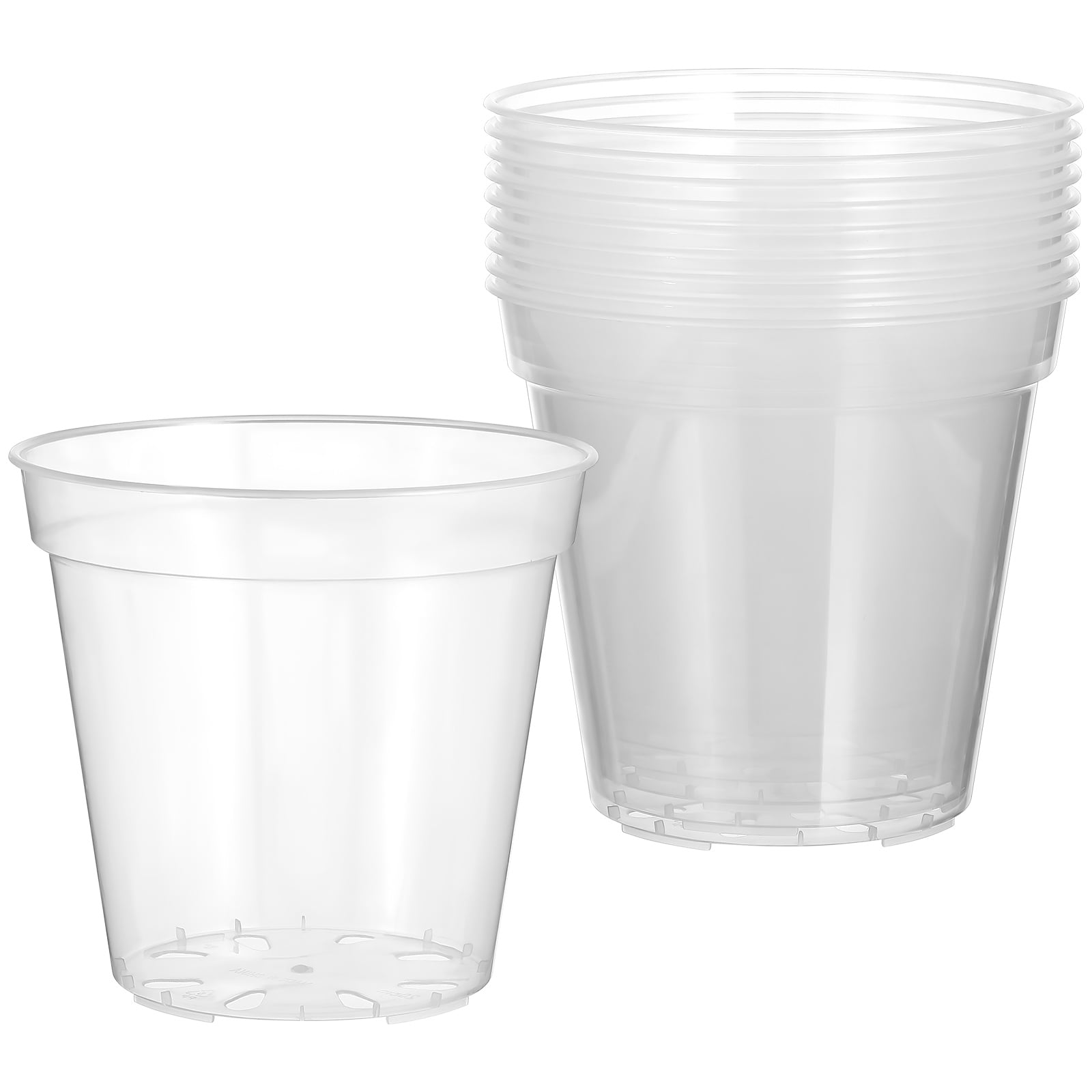 COMPUKAS 10Pcs Clear Plastic Orchid Pots 20cm with Excellent Drainage ...