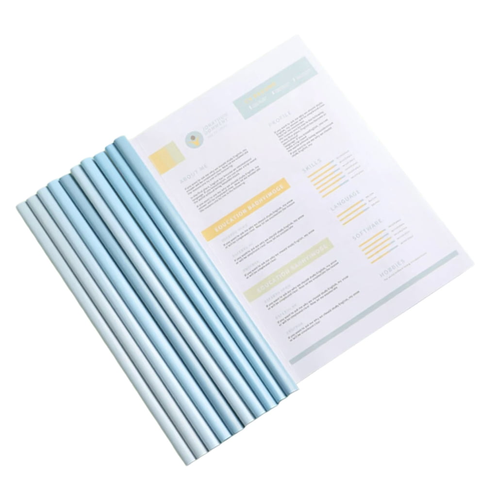 10Pcs Clear Report Folders for Resume File Documents, 60 Sheet Capacity ...