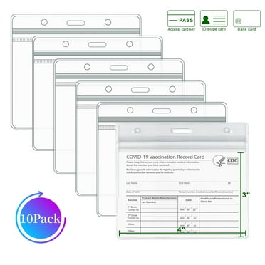 SIISLL Durable Badge & ID Holders, PVC, 3 Count - Walmart.com