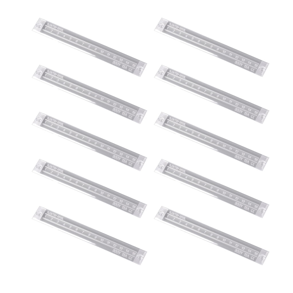 10Pcs Clear Terminal Block Covers Plastic Housing Fixed Wiring Board ...