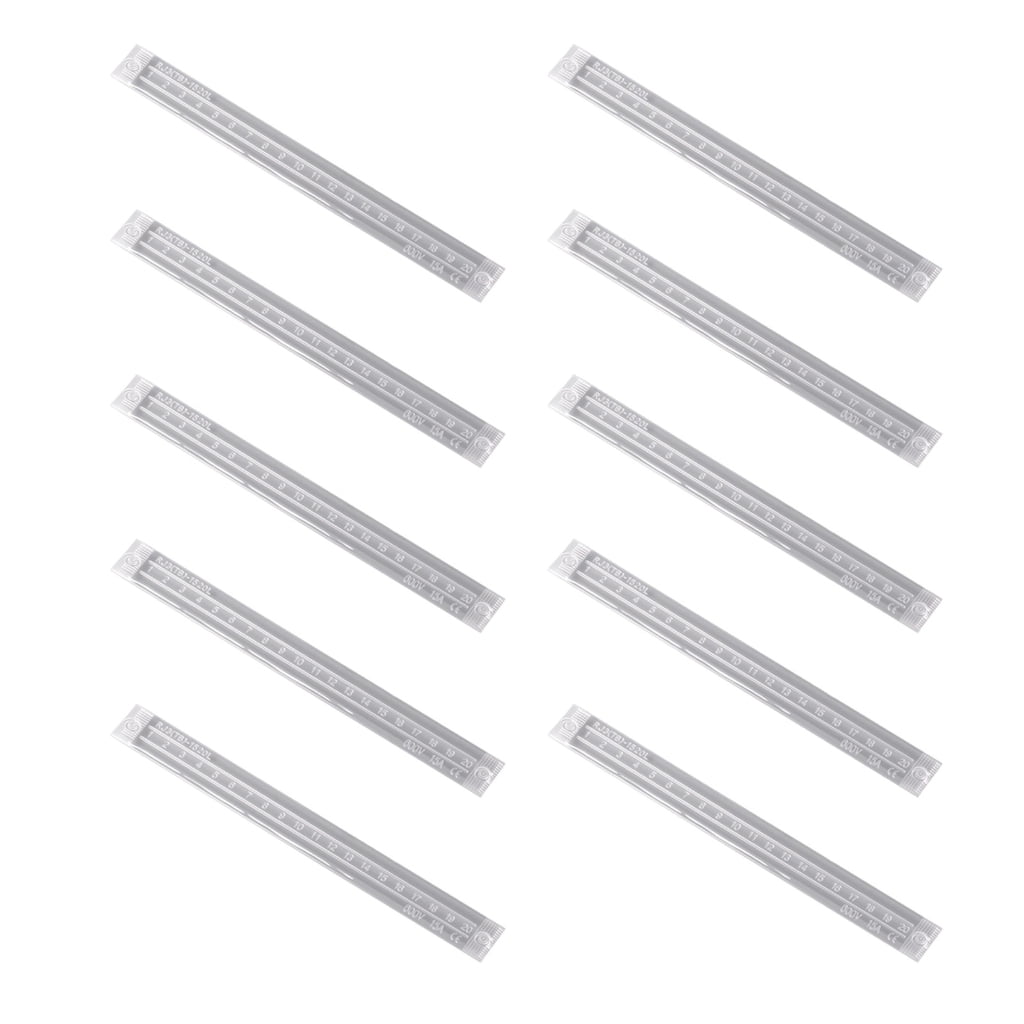10Pcs Clear Terminal Block Covers Plastic Housing Fixed Wiring Board ...