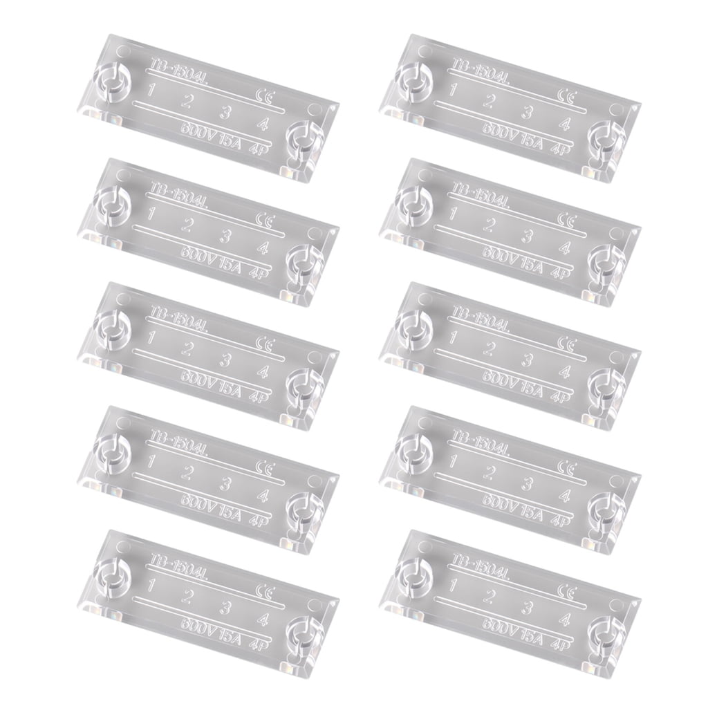 10Pcs Clear Terminal Block Protective Covers Plastic Housing Fixed ...