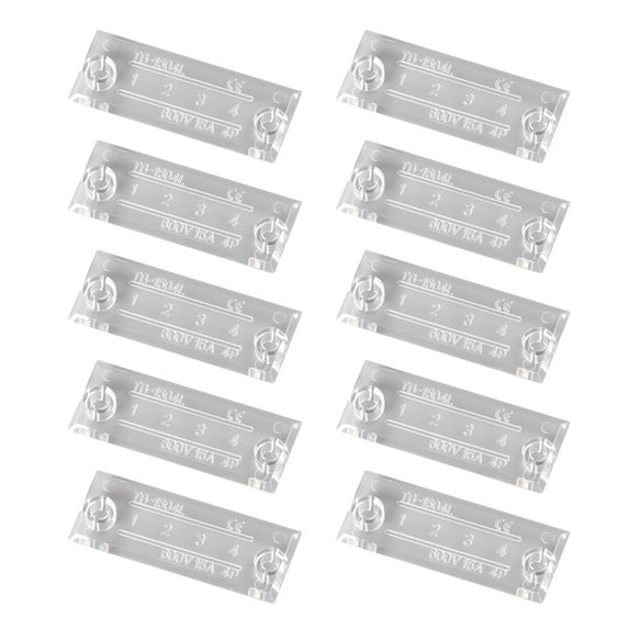 10Pcs Clear Terminal Block Protective Covers Plastic Housing Fixed ...