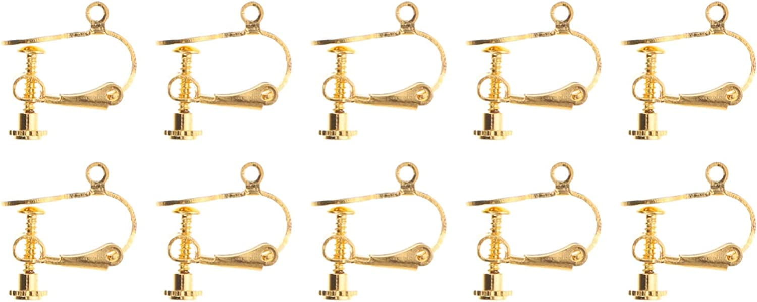 10Pcs Clip- On Earring Converter with Easy Open Loop Copper Earring ...
