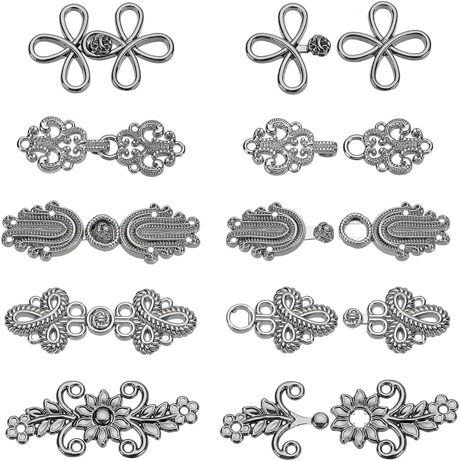 10Pcs Cloak Clasp Clip Fasteners Vintage Sweater Swirl Clip Sew On ...