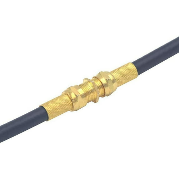 10Pcs Coaxial Cable Connector, RG6 F-Type Gold Plated Adapter Female to ...