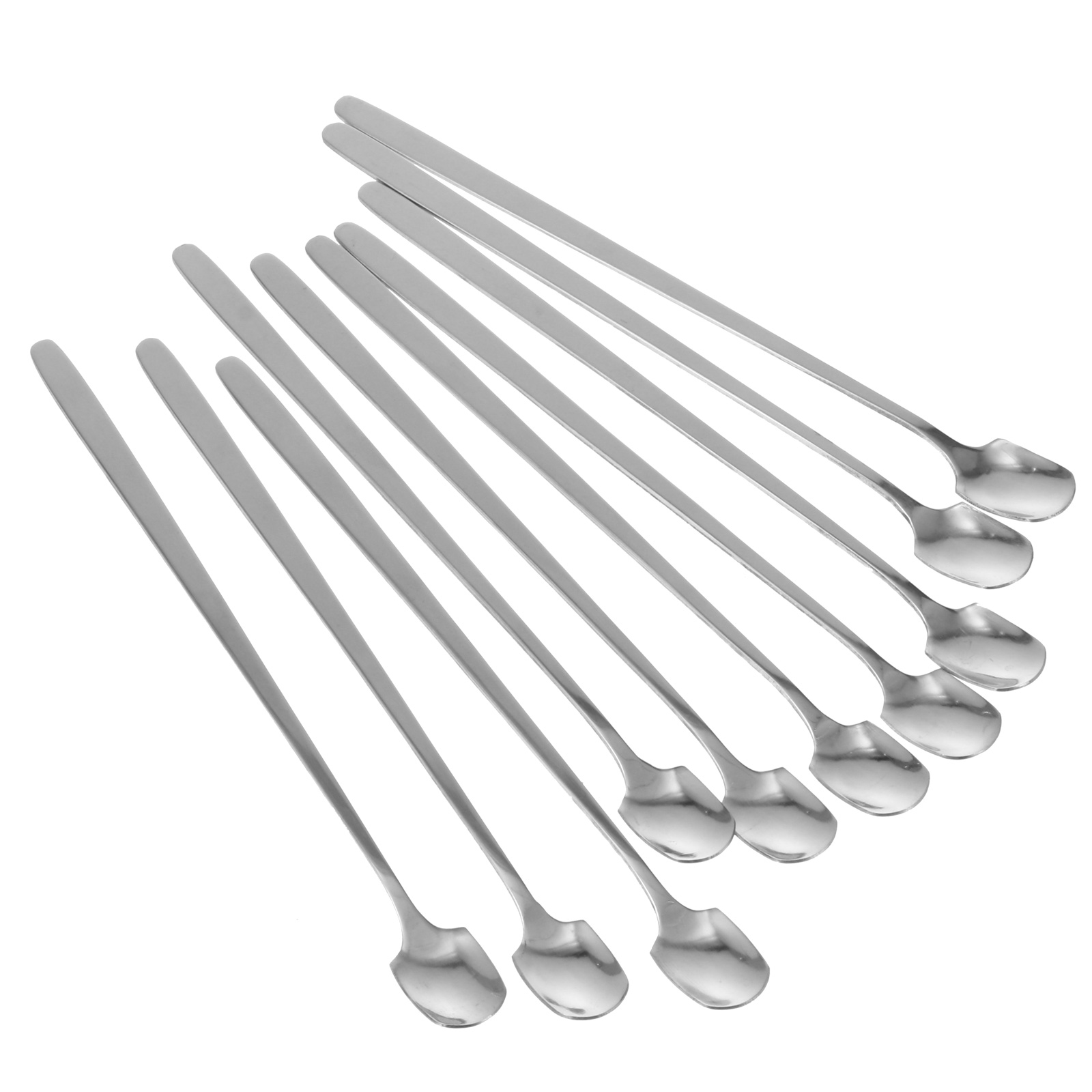 10Pcs Coffee Spoons Dessert Spoons Stainless Steel Stirring Spoons Home ...