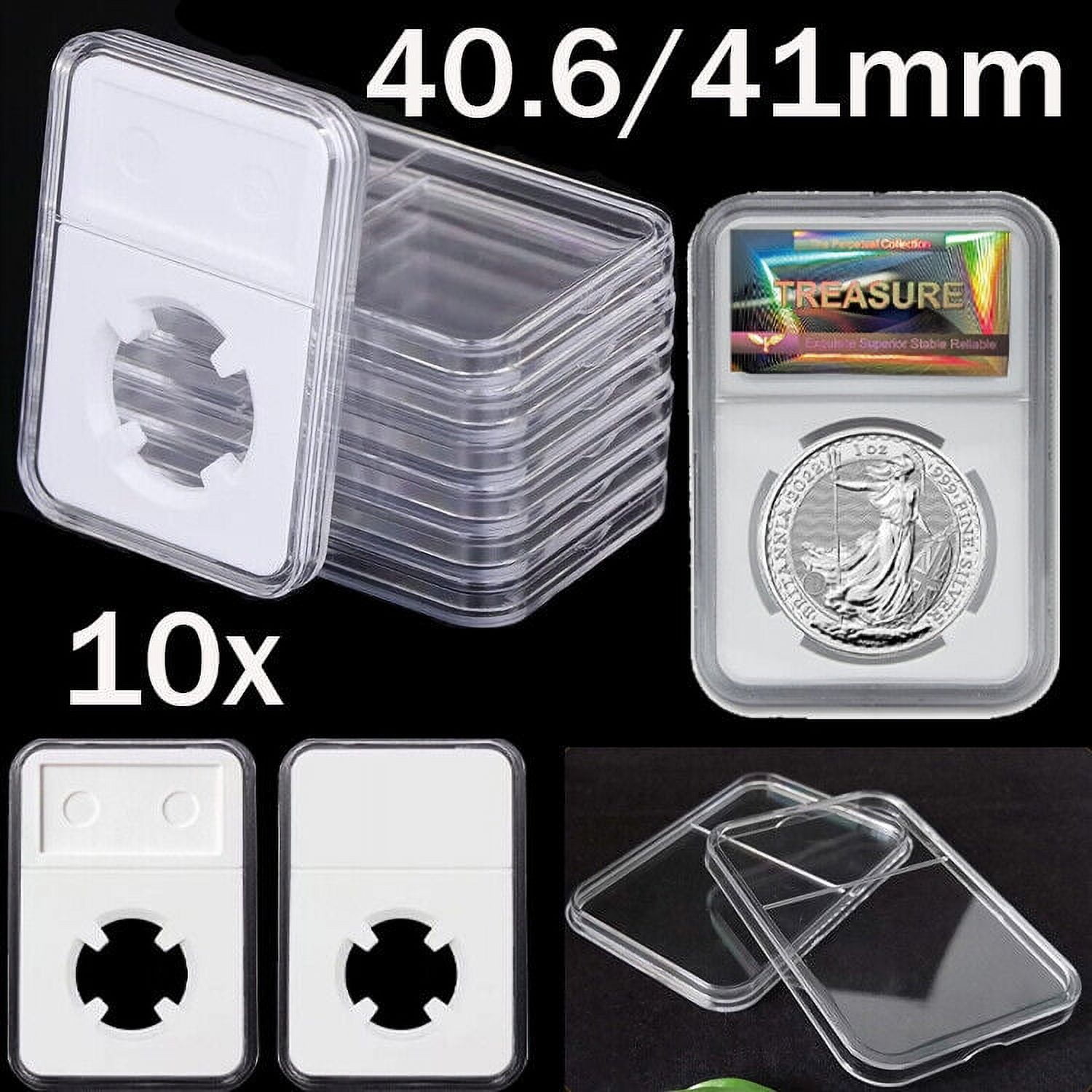 10Pcs Coin Slab Display Holder Storage 40.6 mm AMERICAN SILVER EAGLE ...