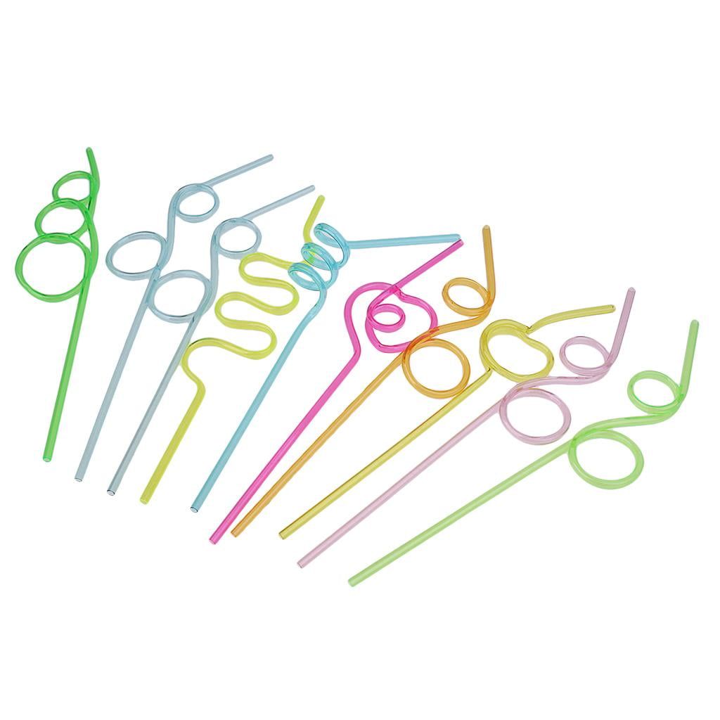 10Pcs Colorful Drinking Straws Loop Straw For - Walmart.com