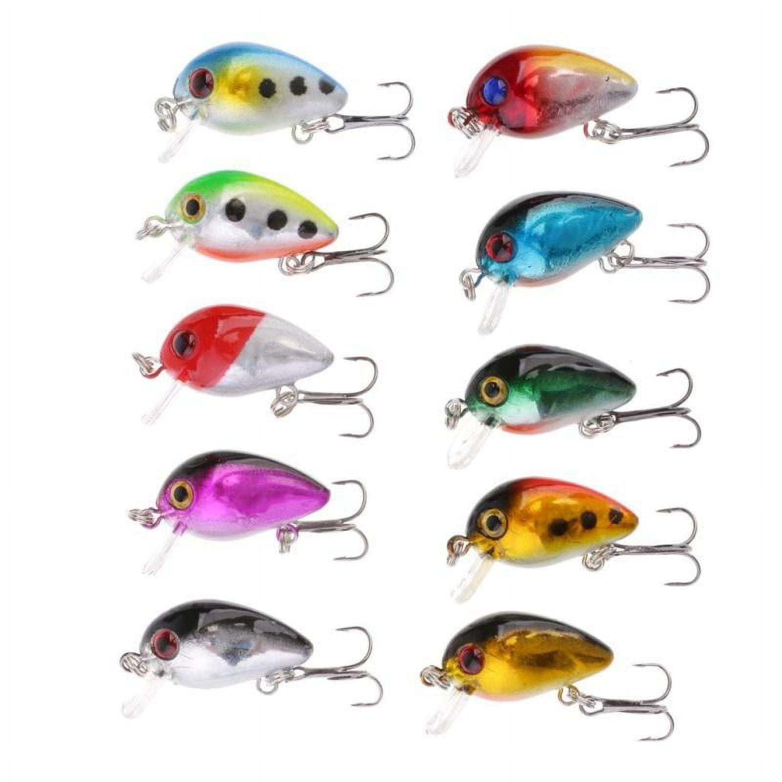 10Pcs Colorful Fishing Lures CrankBait Diving Lure Mixed Mini Crank ...