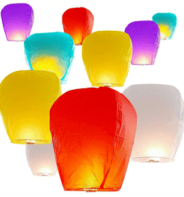 10Pcs Colorful Paper Lanterns Decorative Chinese Hanging Round Paper ...