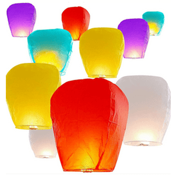 10Pcs Colorful Paper Lanterns Decorative Chinese Hanging Round Paper ...