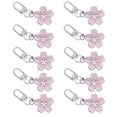 10Pcs Colorful Sakuras Charm Keychain Set Cherrys Blossoms Pendant Key ...