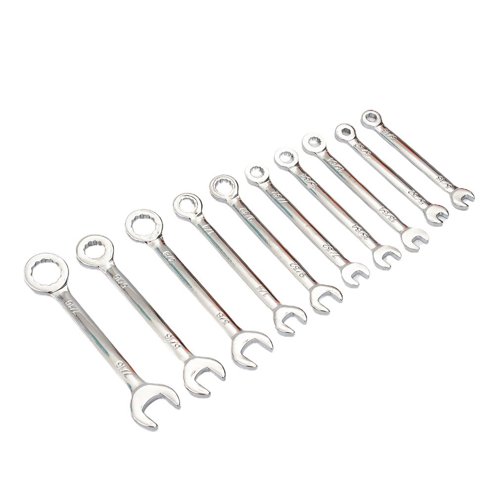 10Pcs Combination Spanner Set Small Wrench Metric / Sae Imperial ...