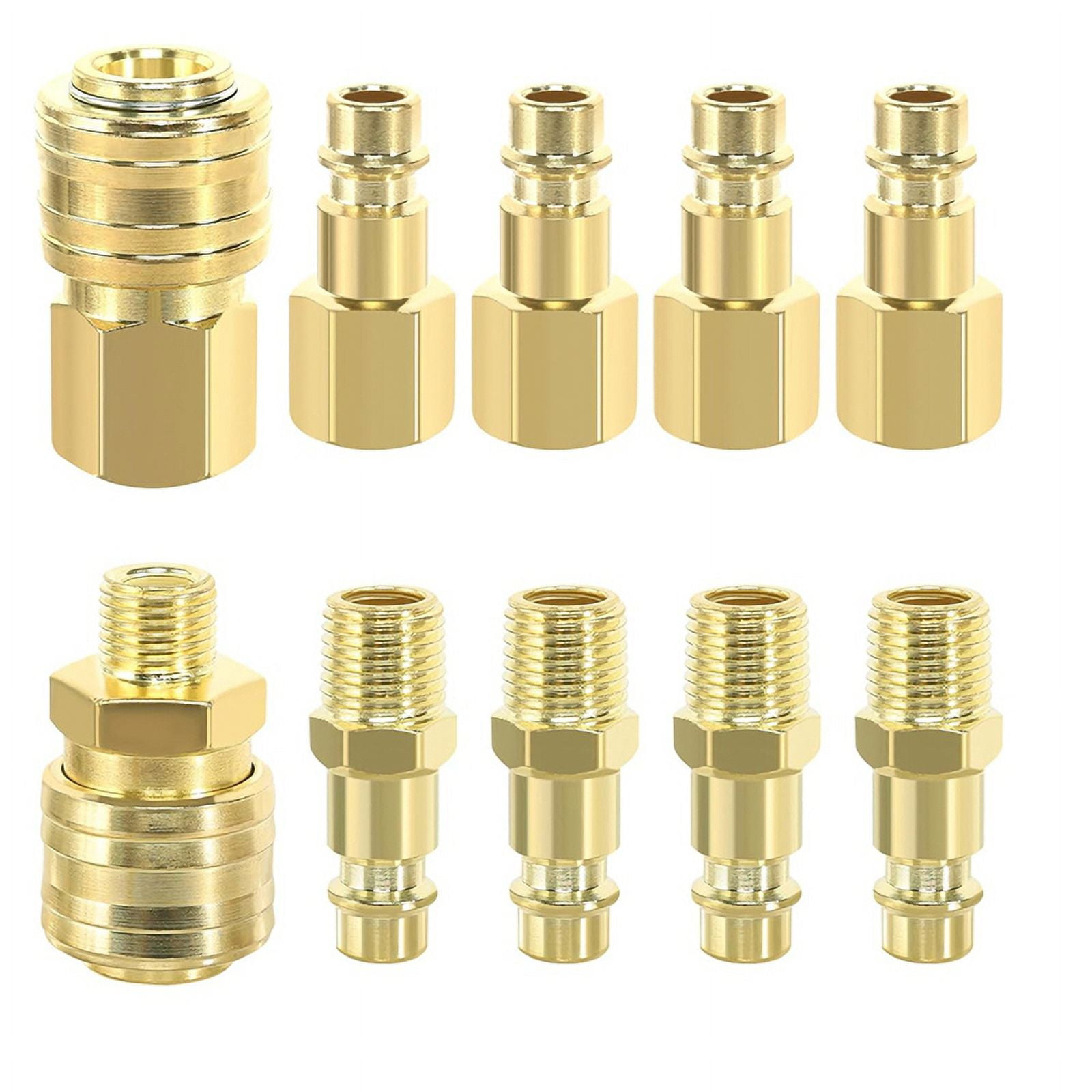 10Pcs Compressed Air Coupling 1/4in Quick Coupling Compressed Air ...