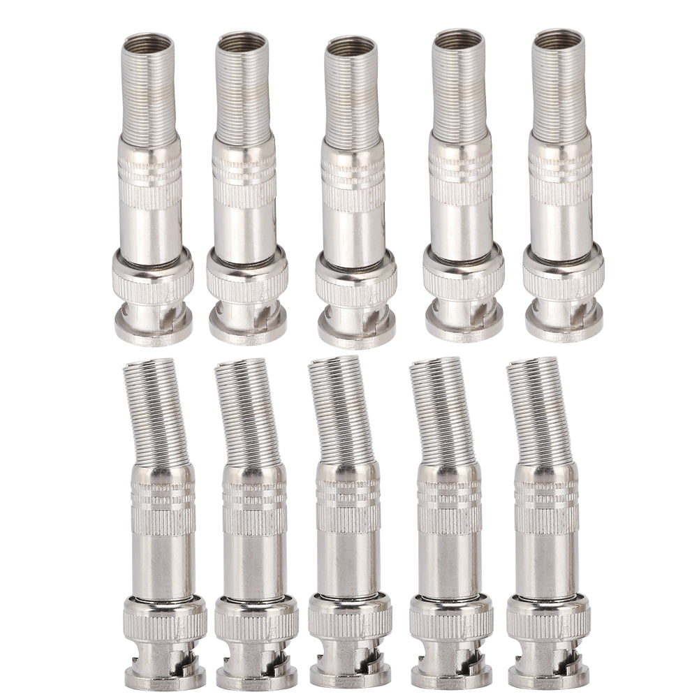10Pcs Copper Core BNC Male Connector Plug For RG59 Coaxial Cable Coupler - Walmart.com