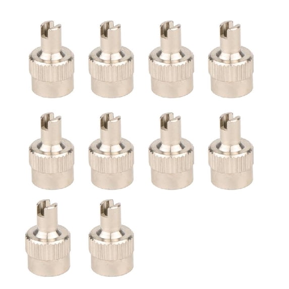 10Pcs Copper Slotted Head Stem Covers Wheel Caps Tire Valves Stem Caps ...