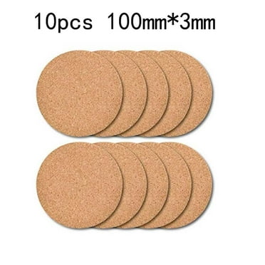8 Pack Cork Coasters Absorbent Cup Round Cafe Bar Home Drink Beverage ...