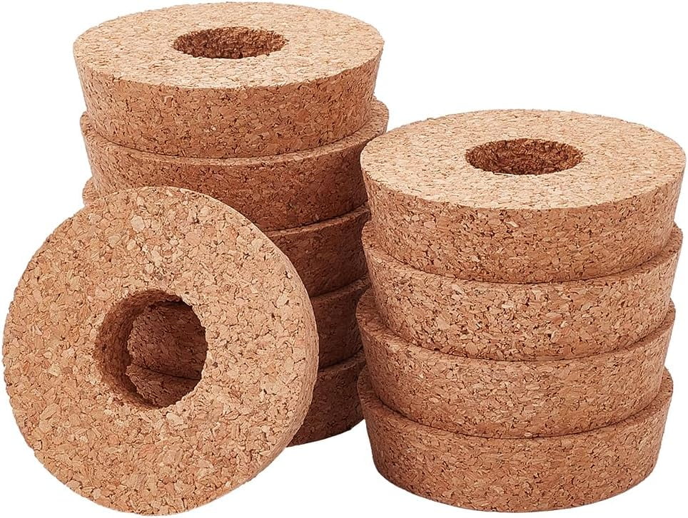 10Pcs Cork Lids for Glass Planter 2.9-3.1 Inch Plant Corks with Center ...