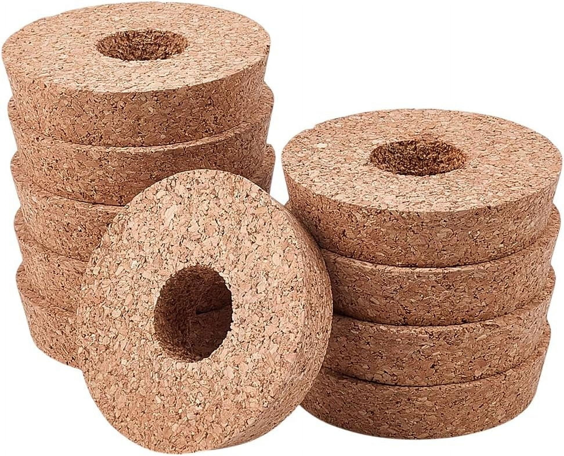 10Pcs Cork Lids for Glass Planter 3.1-3.3 Inch Plant Corks with Center ...
