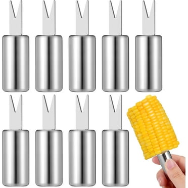 Mr Bar-B-Q Corn On The Cob Serving Set Four Boats Eight Skewers Plastic ...