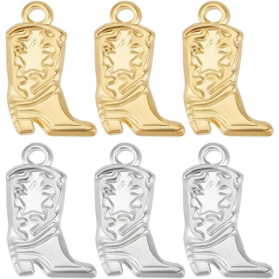 10Pcs Cowboy Charms 304 Stainless Steel Double-Sided Western Charms for ...