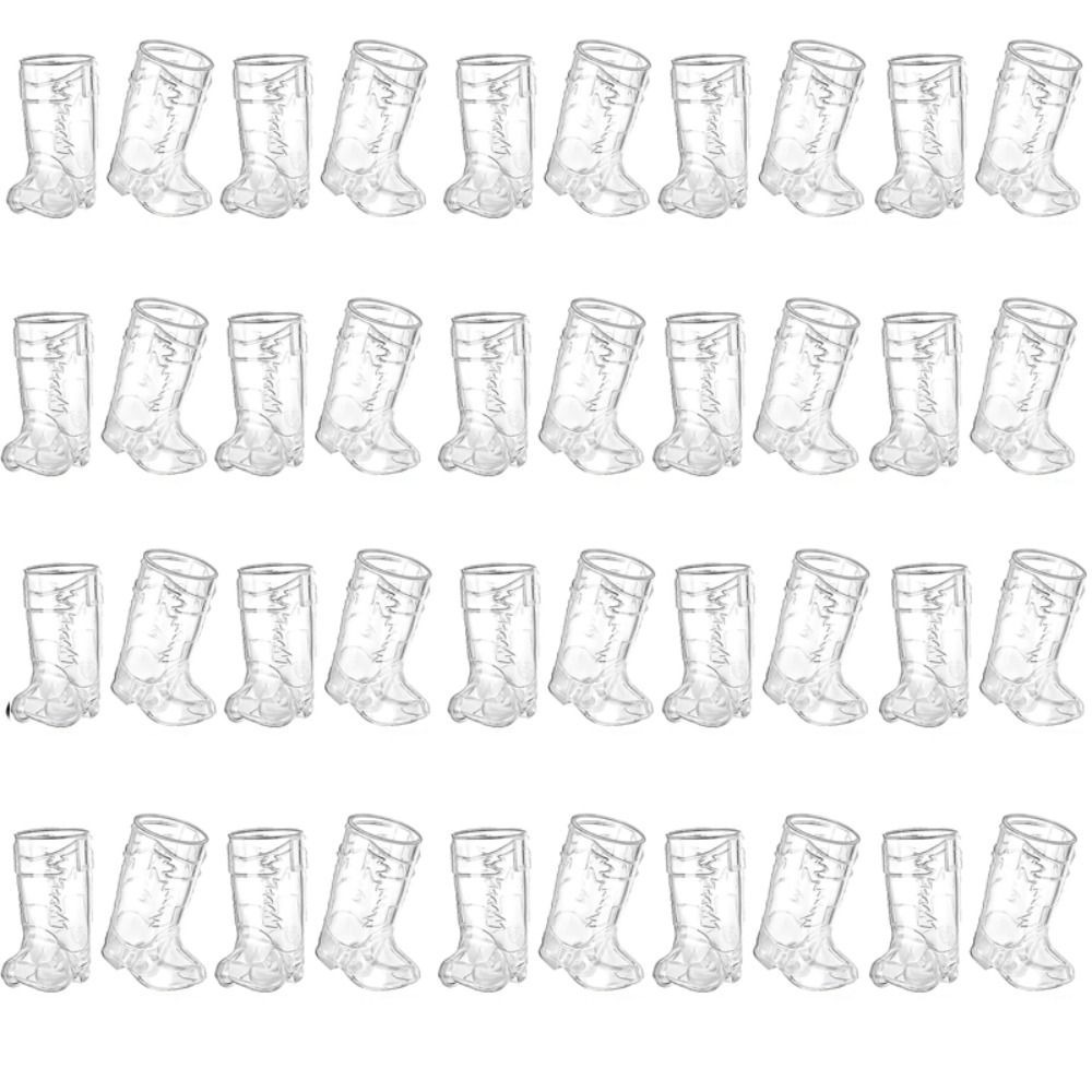 10Pcs Creative BBQ Party 1 Oz Transparent Plastic Drinking Cups Mini ...