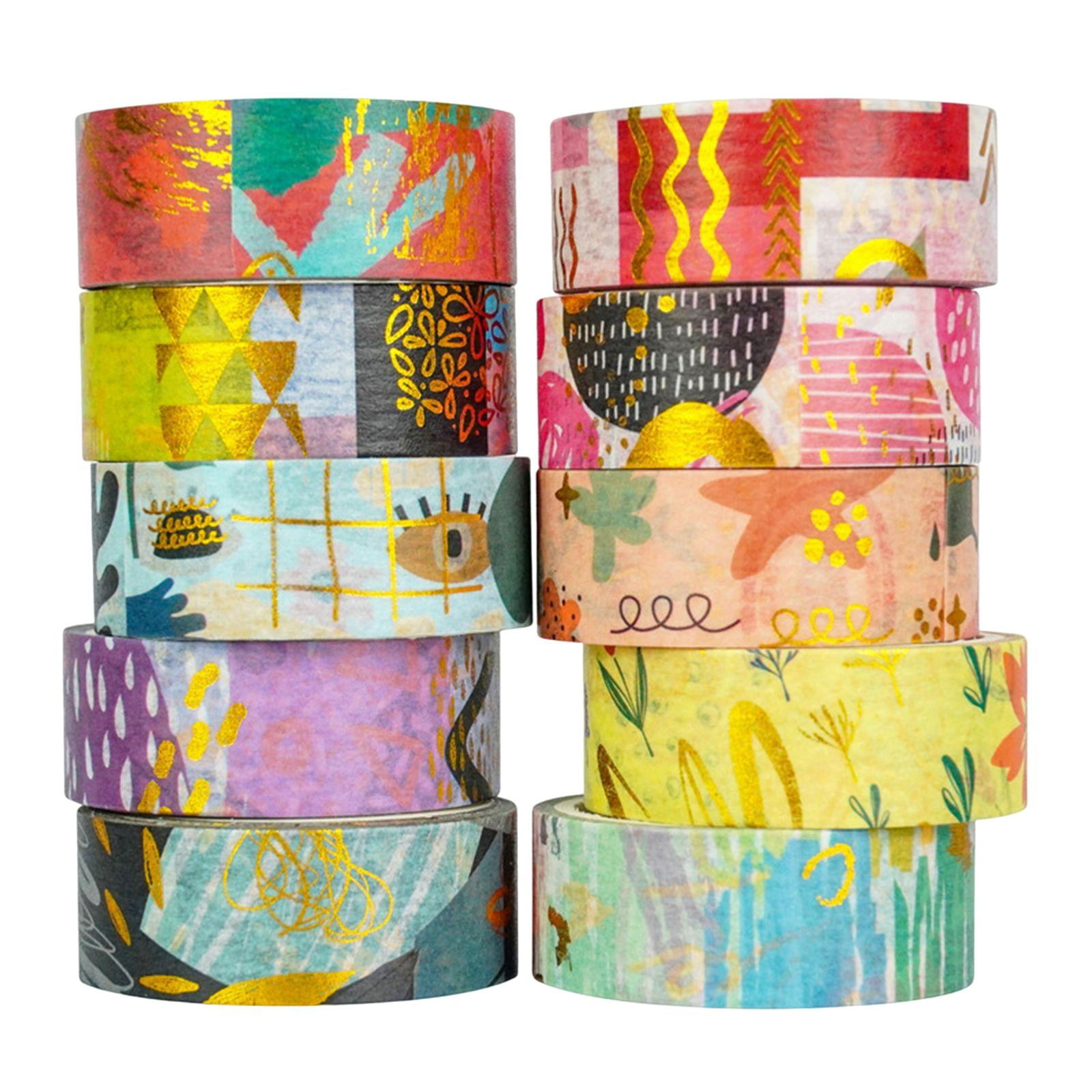 10Pcs Creative Washi Tapes Masking Tapes Art Decor DIY Ornament Retro ...