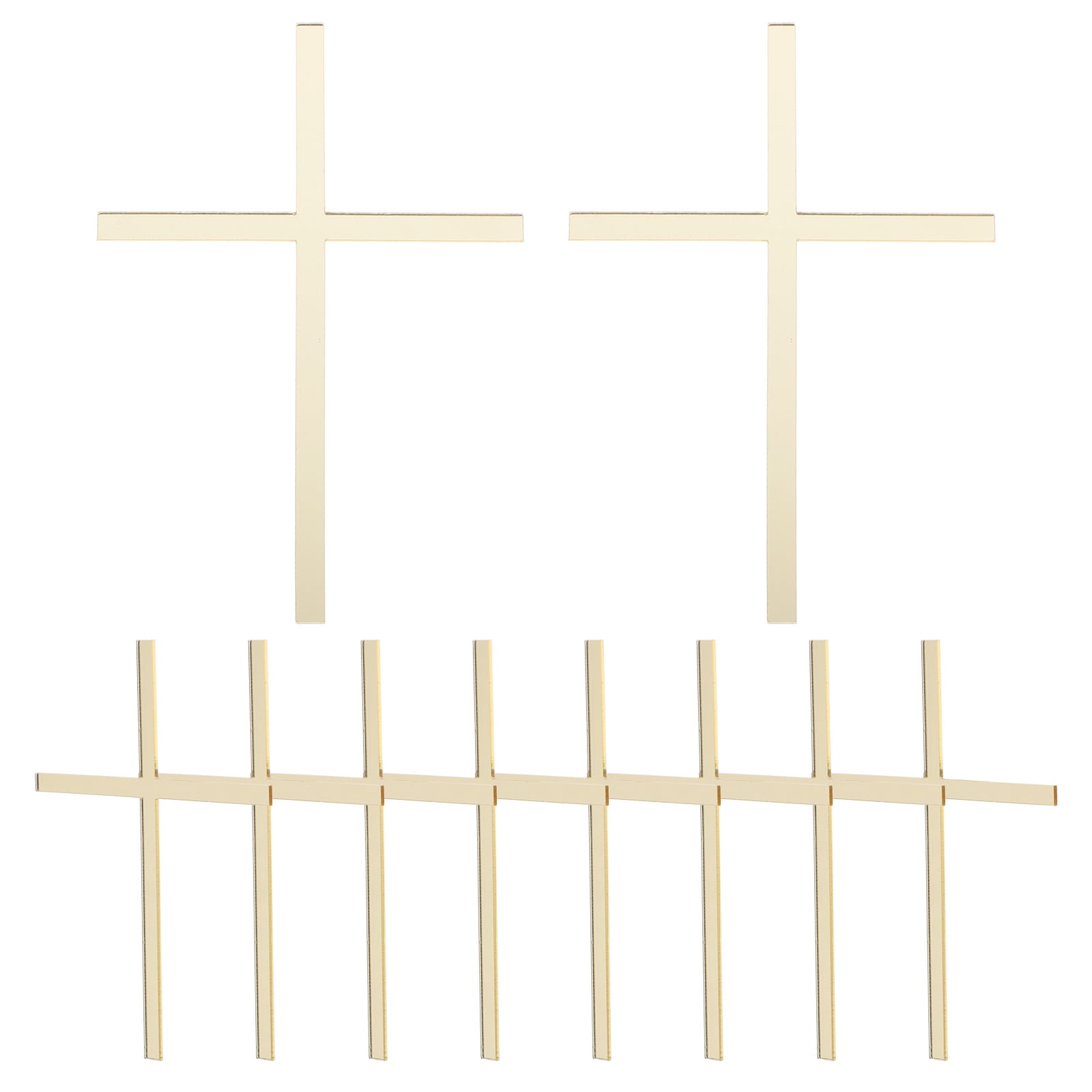 Worgeous Golden Acrylic Cross Cupcake Toppers for Birthday Party ...