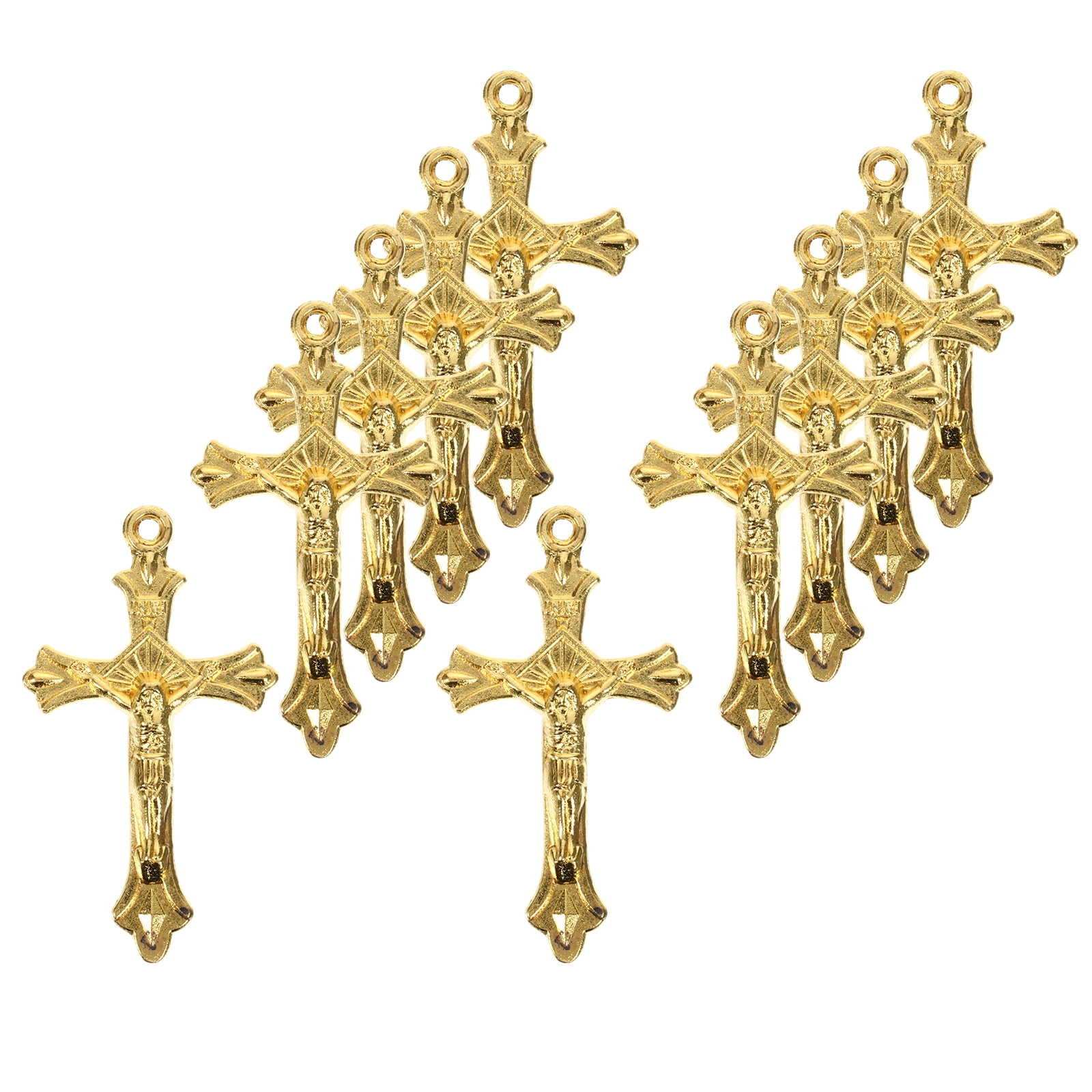 10Pcs Cross Pendant Charms Religious Cross Charms Pendants for Jewelry ...