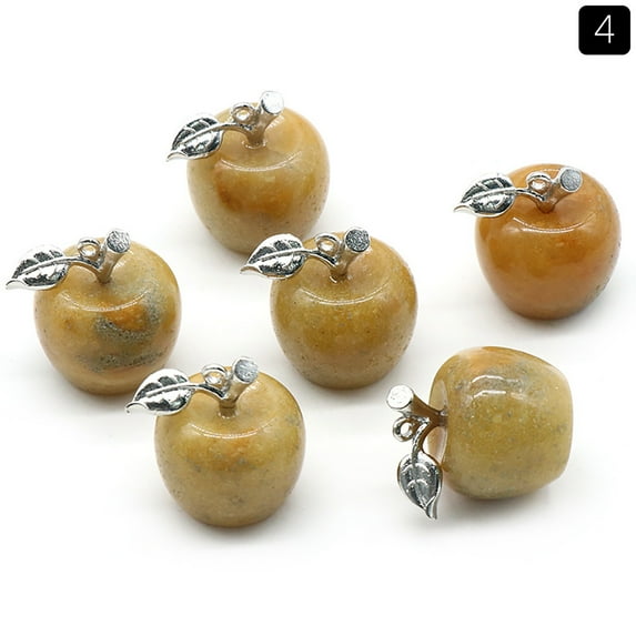 10Pcs Crystal Apple Pendant under $5! Yannianjz Natural Stone Apple ...