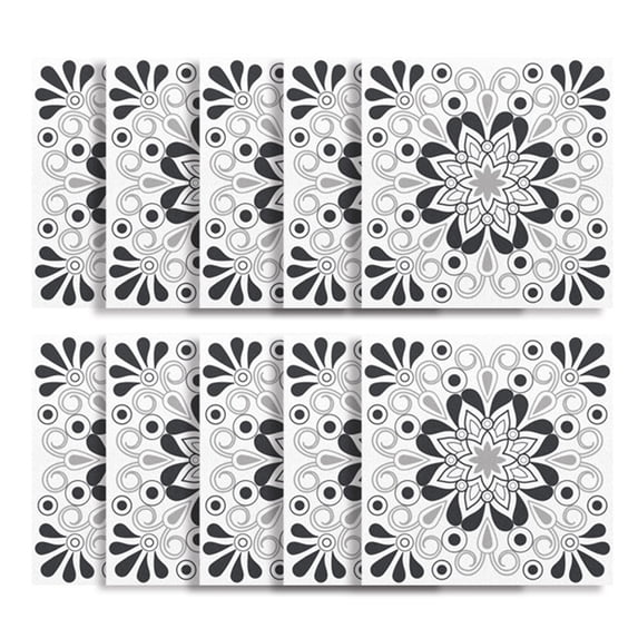 10Pcs Crystal Tile Stickers Bathroom Kitchen Home Wall Floor Diy Decor ...
