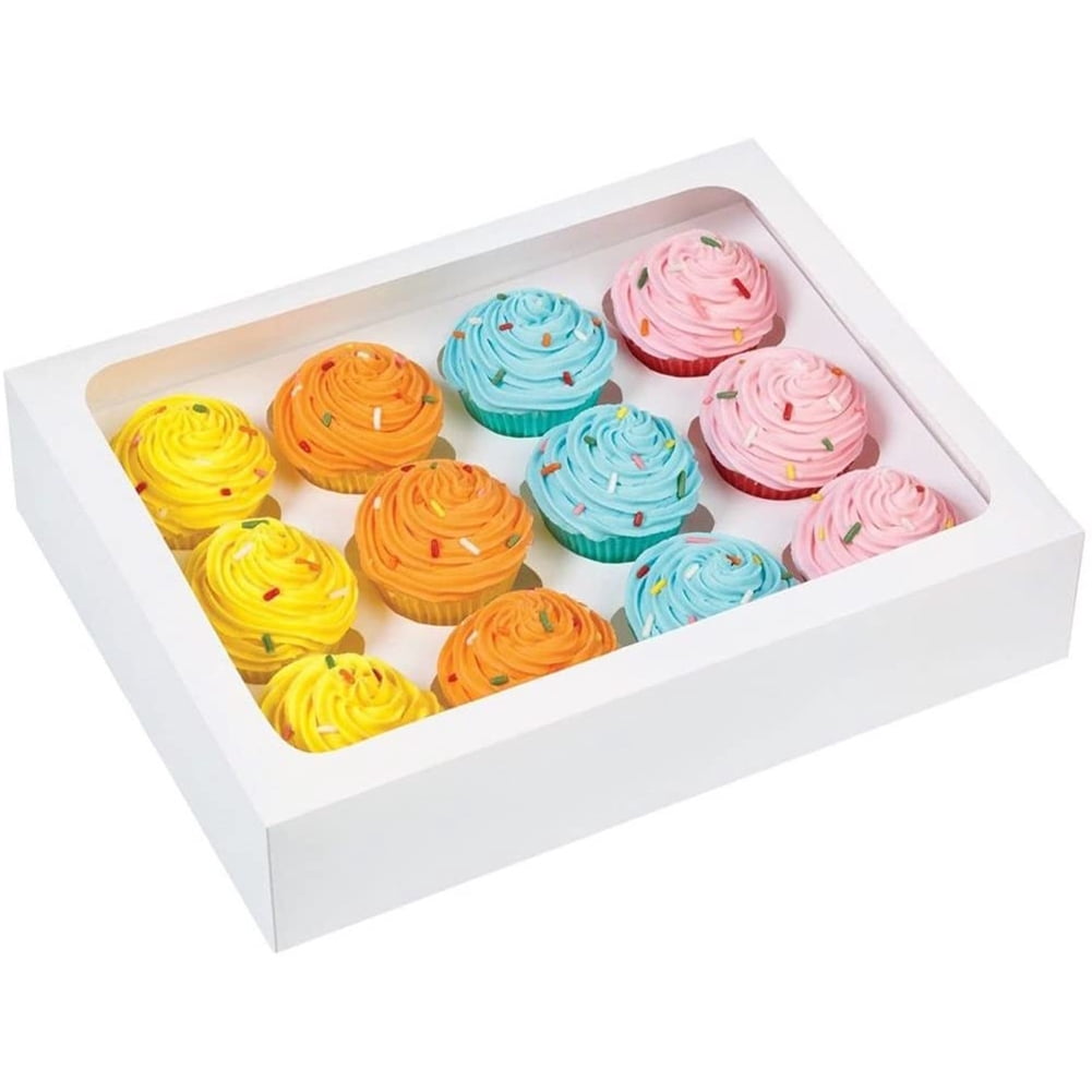 10Pcs Cupcake Box Range 24 hole Window Face Wedding Birthday Party ...