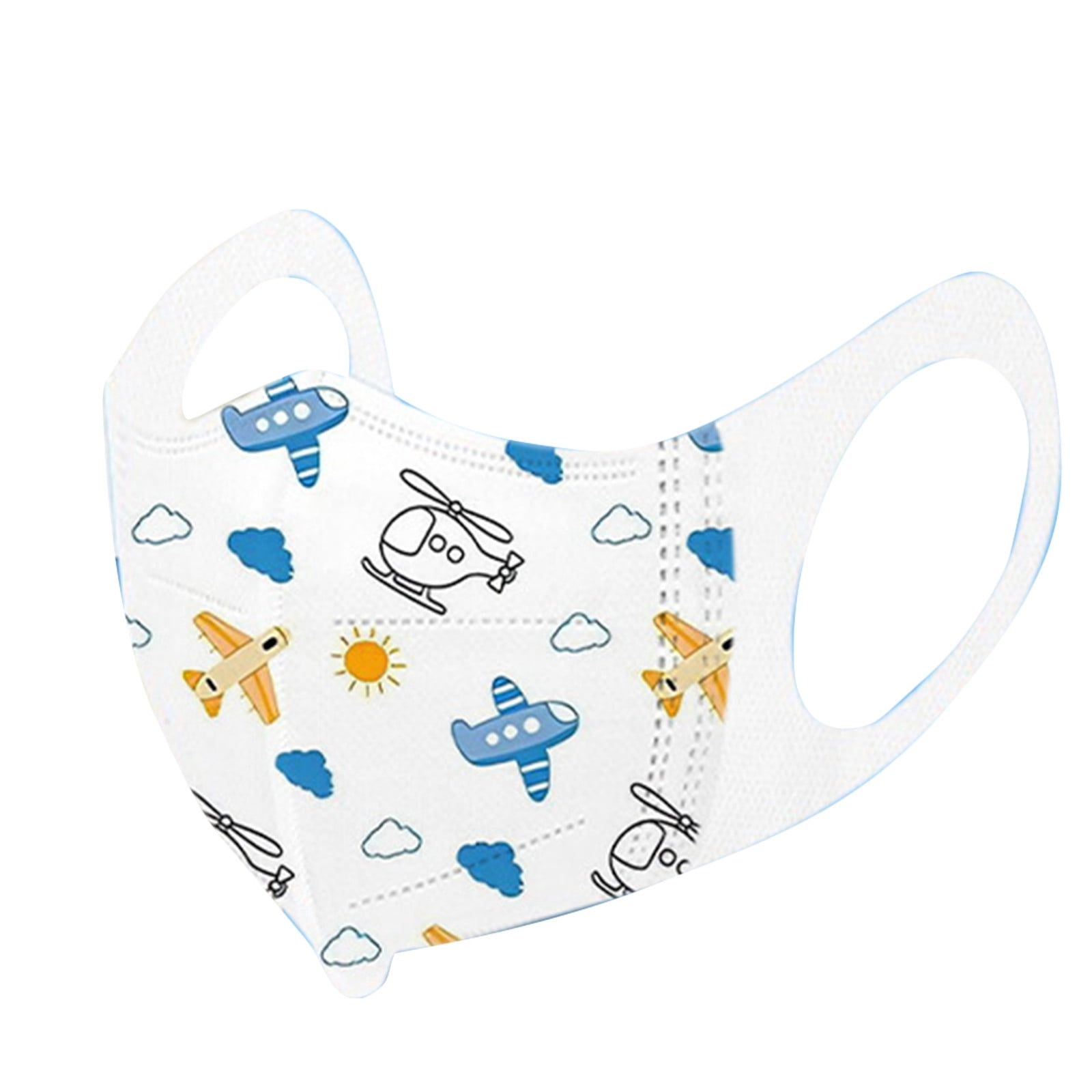 10Pcs Cute Airplane Print Disposable Face Masks Individually Packaged 3 ...