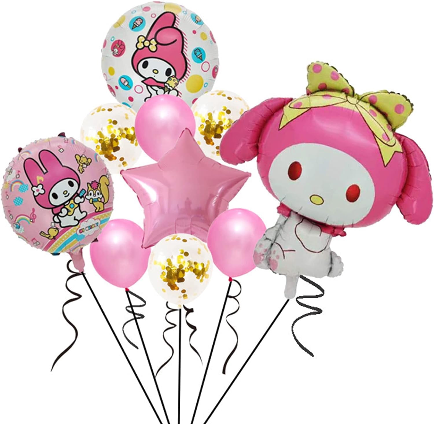 10Pcs Cute Anime Party Decoration Balloons,Aluminum Film Material ...