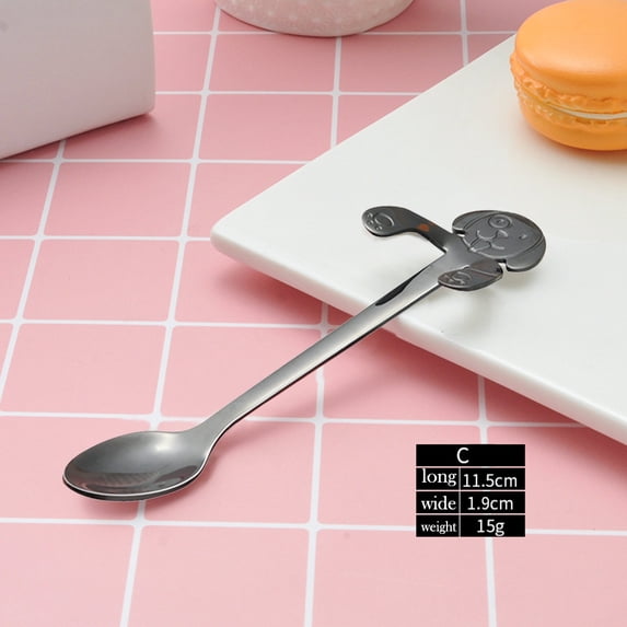 10Pcs Cute Spoon! Usloyux Cute Dog Design Stainless Steel Spoon, Long ...