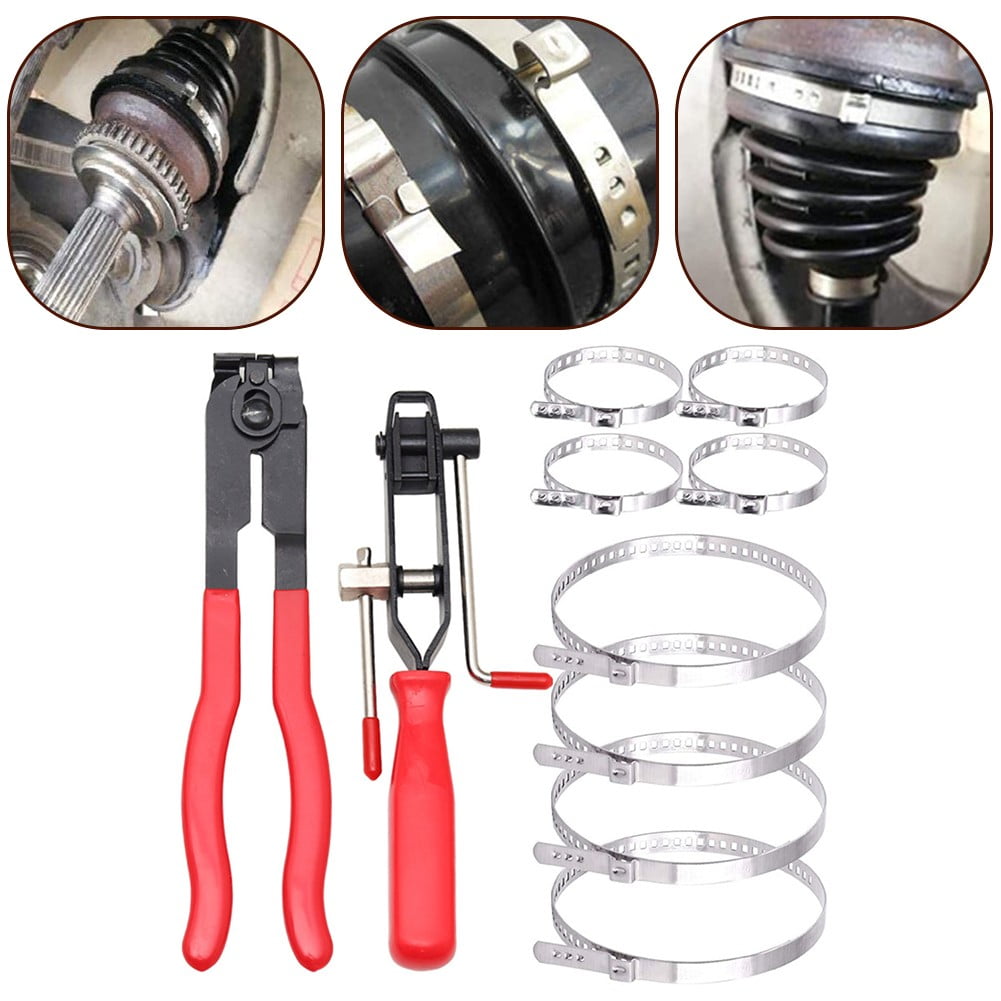 10Pcs Cv Joint Boot Clamp Pliers Kit Small/Large Cv Boot Clamps Cv ...