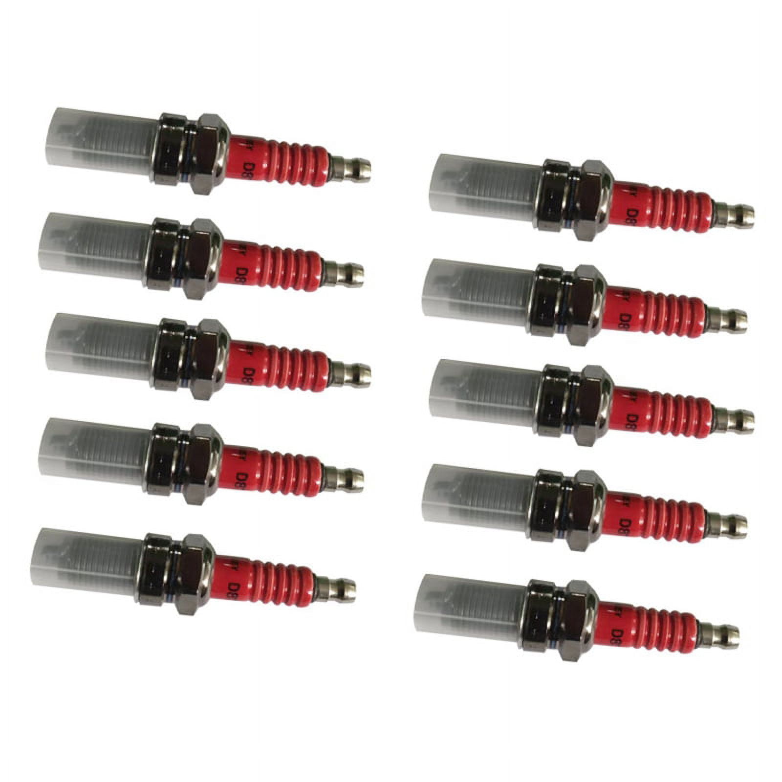 10Pcs D8TC Electrode Spark Plug, Racing Spark Plug with 3 Electrode for ...